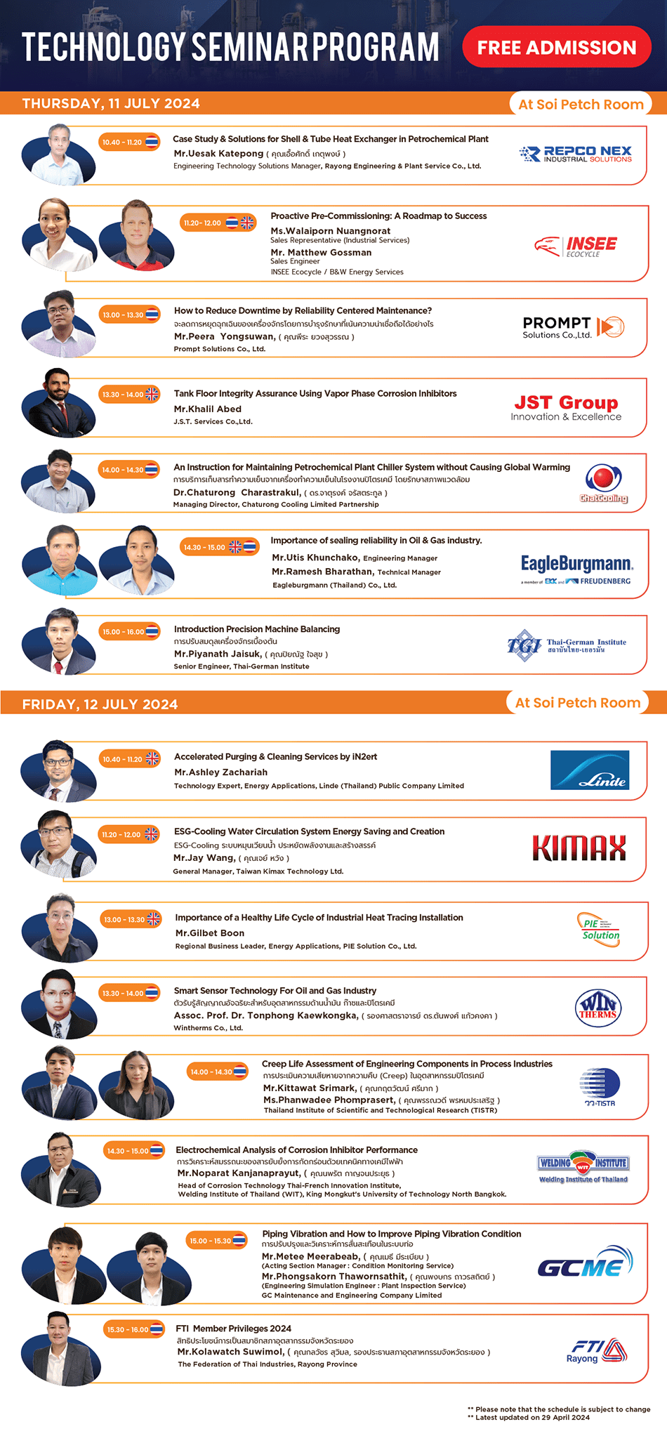 Technology Seminar - Thailand Oil & Gas Roadshow